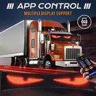 58''x8'' Large Flexible LED Eyes for Truck Windshield, Full Color Devil ...