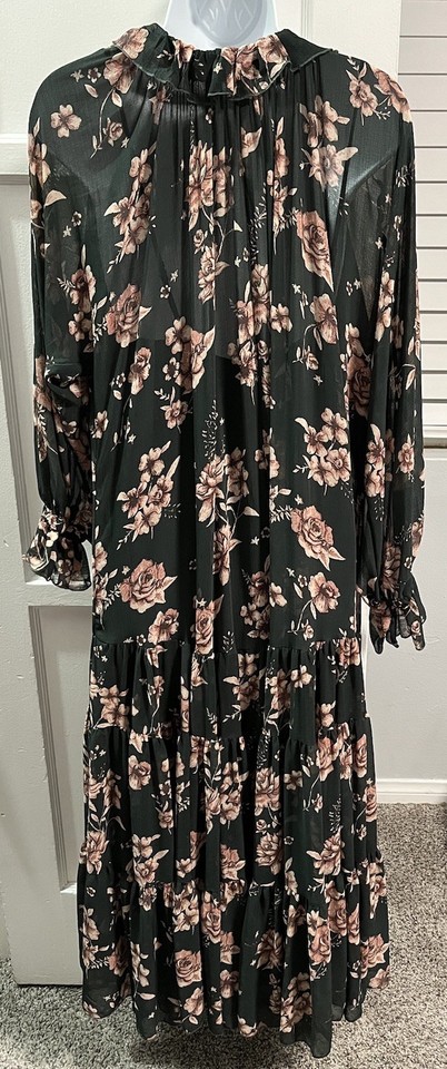Free People Feeling Groovy Maxi Dress Floral Print Size XS - Forest ...
