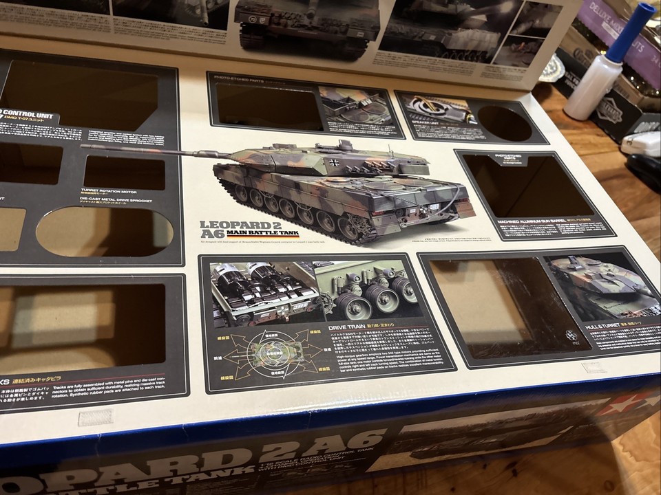 Tamiya RC Leopard 2 A6 Full Option Kit 1:16 TANK KIT # 56020 Assembled ...