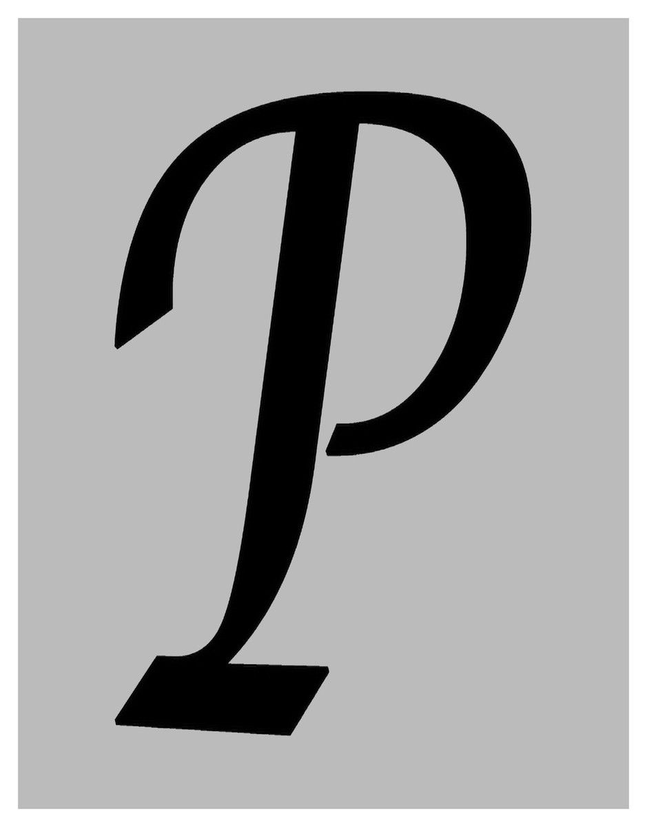 The Letter P In Calligraphy