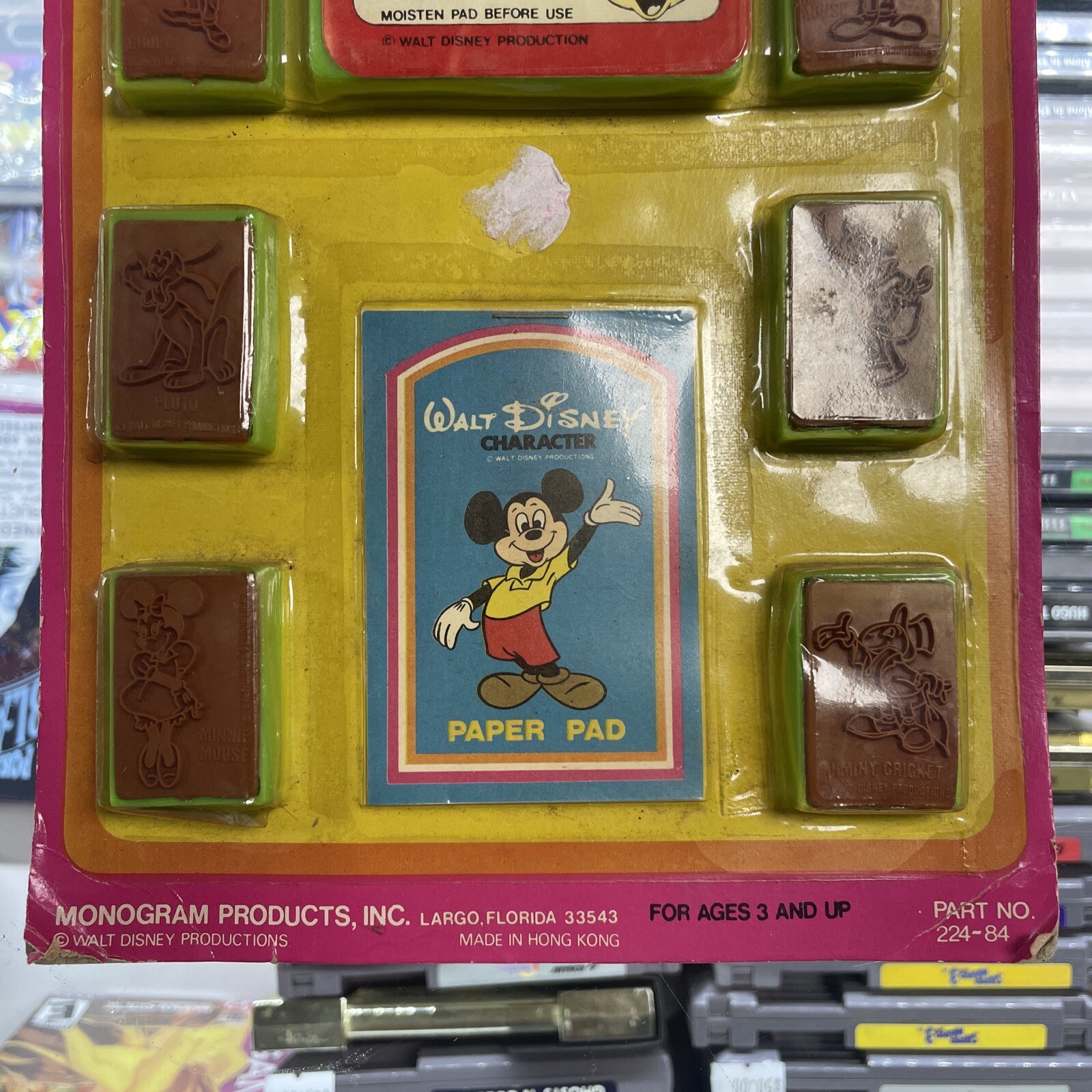 Walt Disney Character Print Set Stamp Pad Vintage 8pc Mickey Stamp Set ...