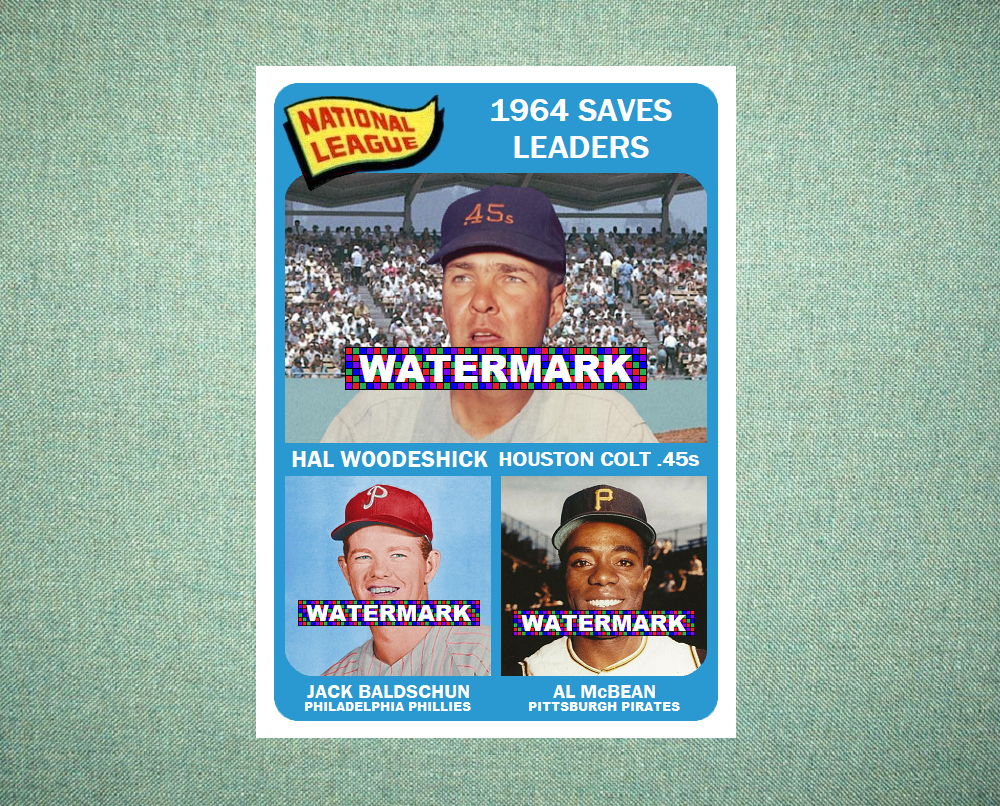 1964 National League NL Saves Leaders 1965 Style Custom Baseball Art ...