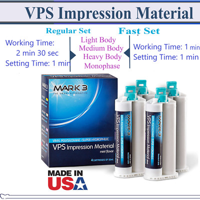 MARK3 Heavy Body Fast Set VPS Impression Material Medium Body Regular ...