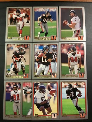 2001 Topps ATLANTA FALCONS Complete Team Set 10 MICHAEL VICK ROOKIE ...