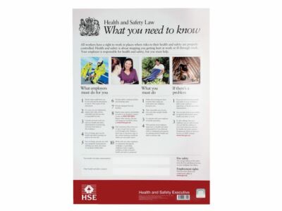 HSE Health & Safety Law UK Poster A2 | Laminated | HD Print + 24h ...