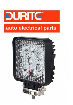 0-420-46 9 x 3W LED Work Lamp with 300mm Flying Lead - Black, 12V/24V ...