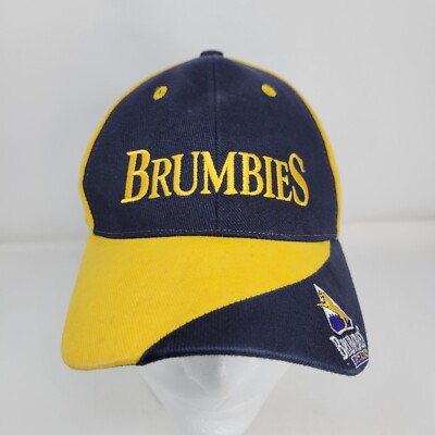 Vintage ACT Brumbies Rugby Union Hat Mens Cap Blue Yellow Canterbury ...