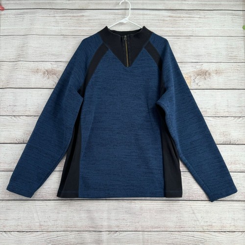 REI 1/4 Zip Pullover Colorblock Sweater Men's Size XXL Blue/Black | eBay