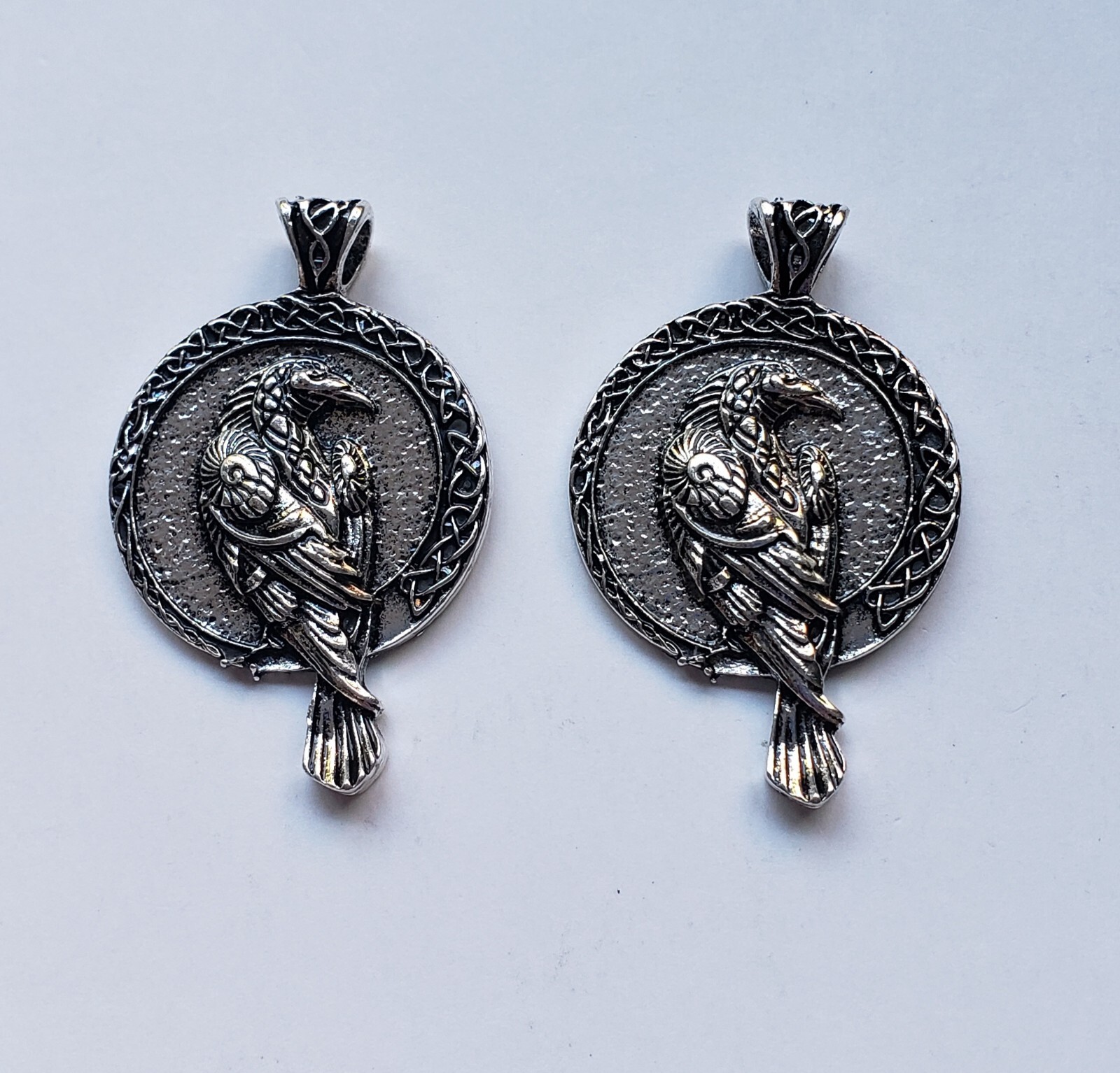 Sale 2-3pcs Exclusive Design Viking Raven Amulet Big 2 face Pendant for ...