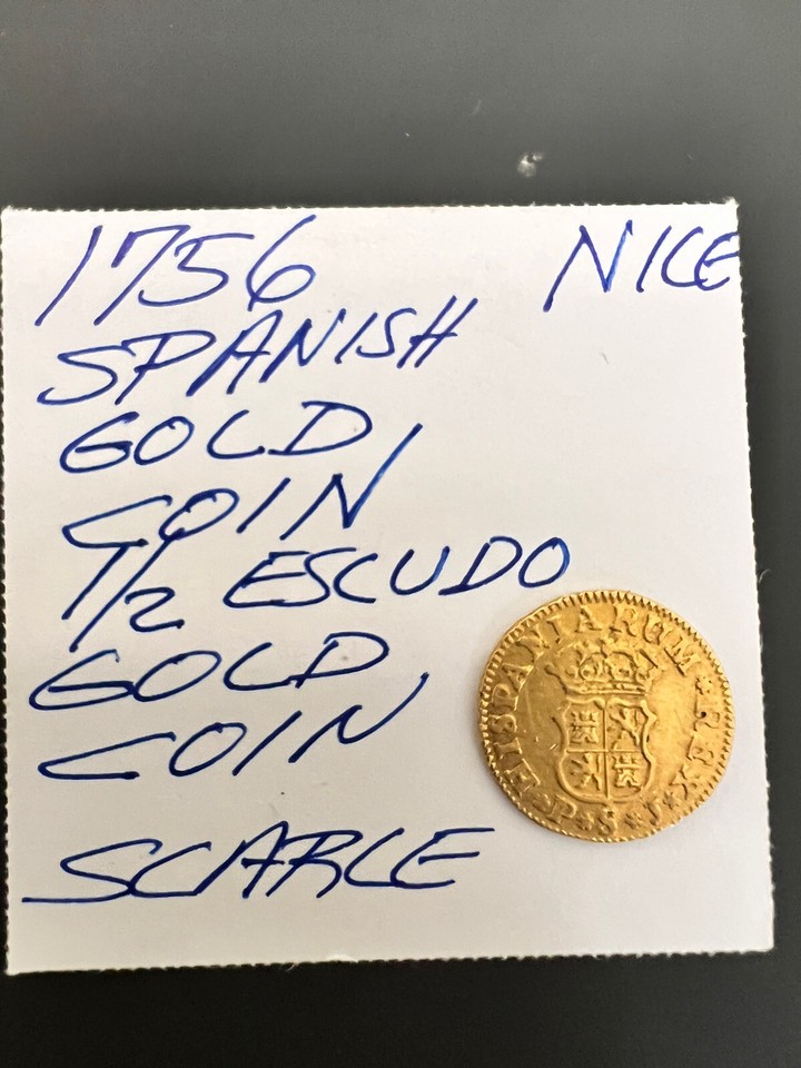 1756 J B MEXICO 1/2 ESCUDO GOLD COIN!! | eBay