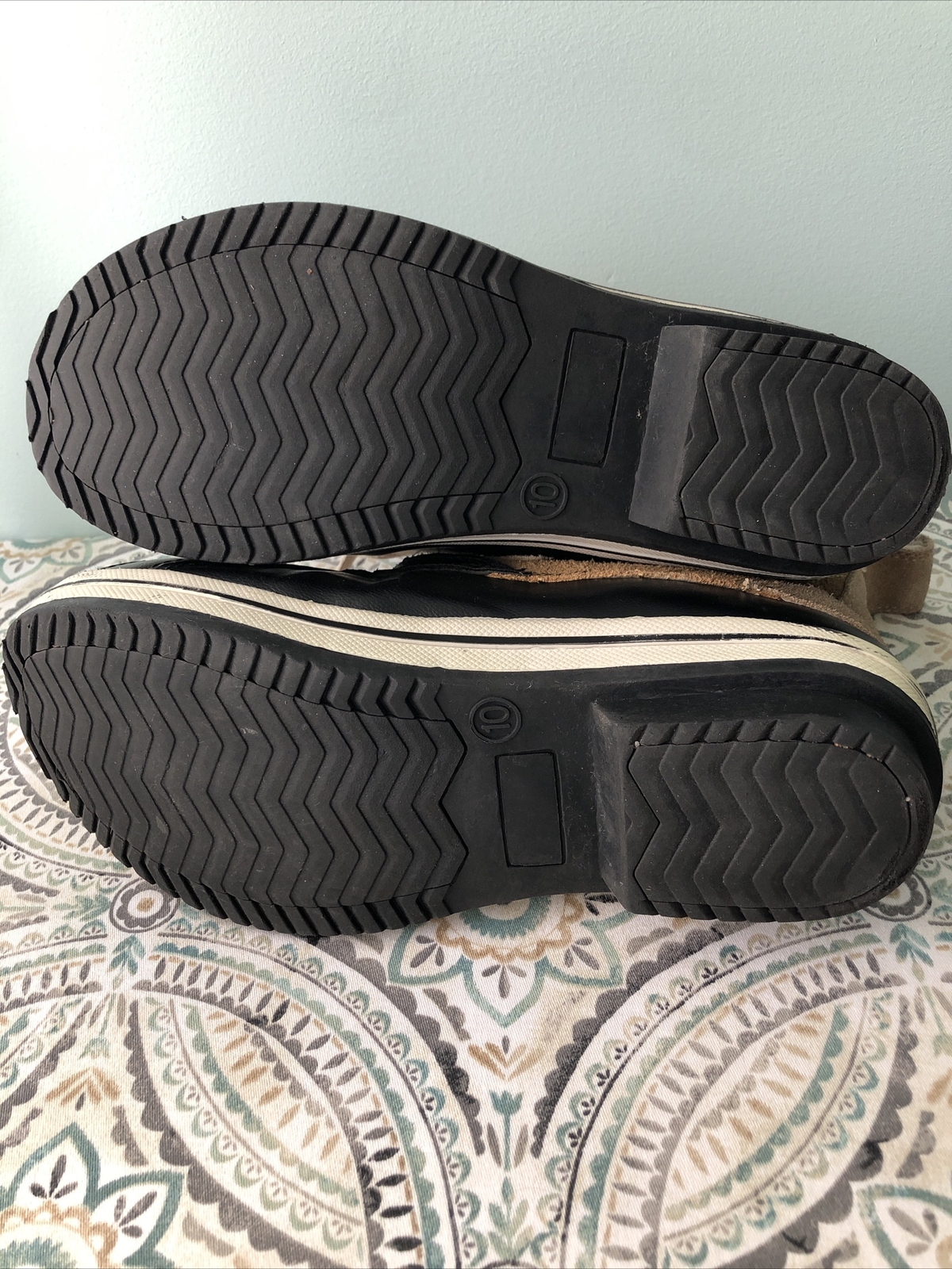 Target Duck Boots Tan Black Men's Size 10, RN# 17730 Lace Up Winter ...