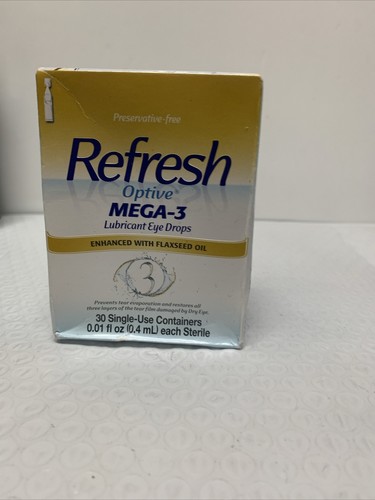 Refresh Optive Mega-3 Lubricant Eye Drops (30 Single-Use Vials) Exp3/2025 #305 | eBay
