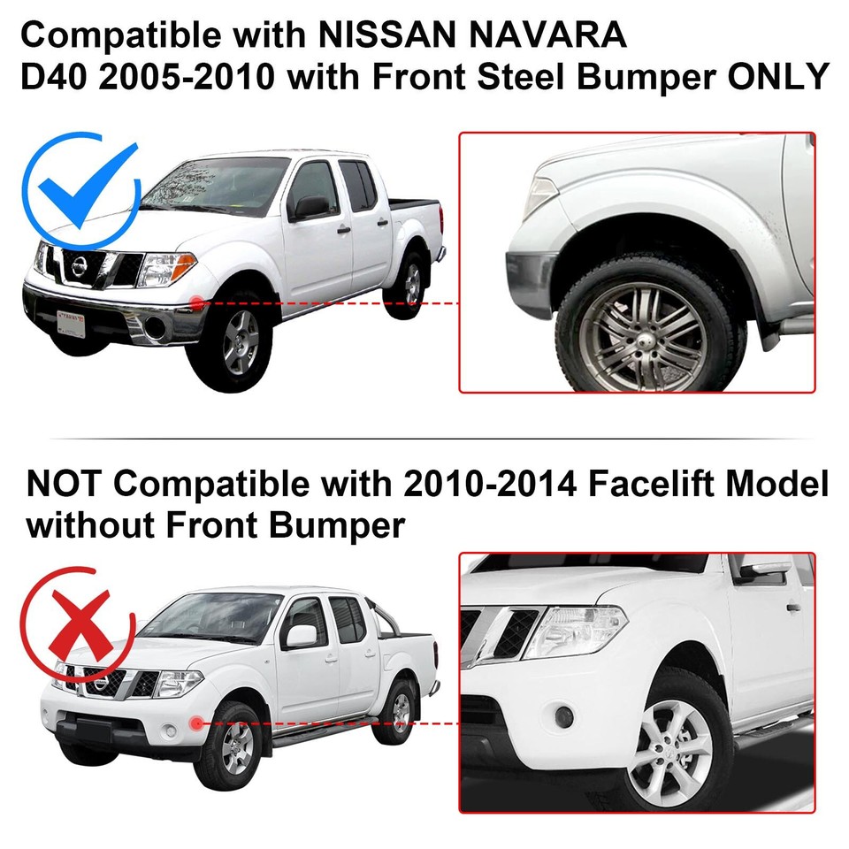 Texture Surface Wide Body Wheel Arches Kit for Nissan Navara D40 2005 ...