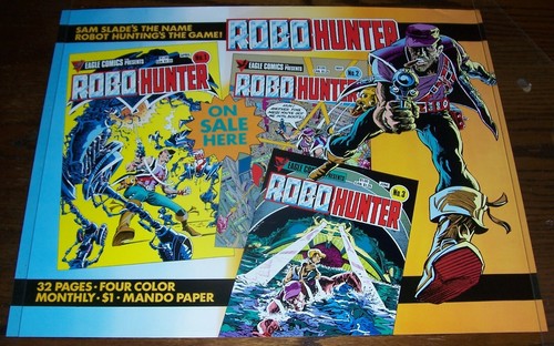 Rare 17 x 22" Ian Gibson Wagner ROBO-HUNTER Eagle Comics Shop Promo ...