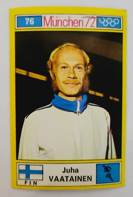 1972 Panini Munich Olympics #76 Sprinter JUHA VAATAINEN (Finland) (A ...