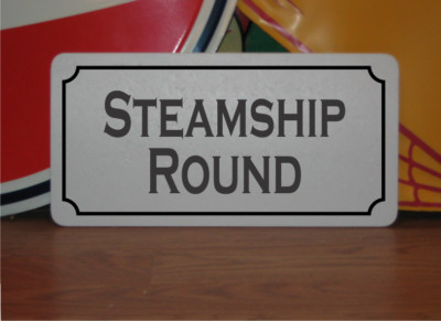 Steamship Round Metal Sign | eBay