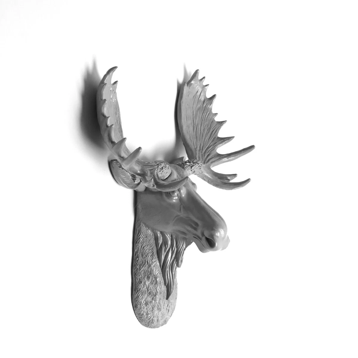 White Moose Head Wall Mount