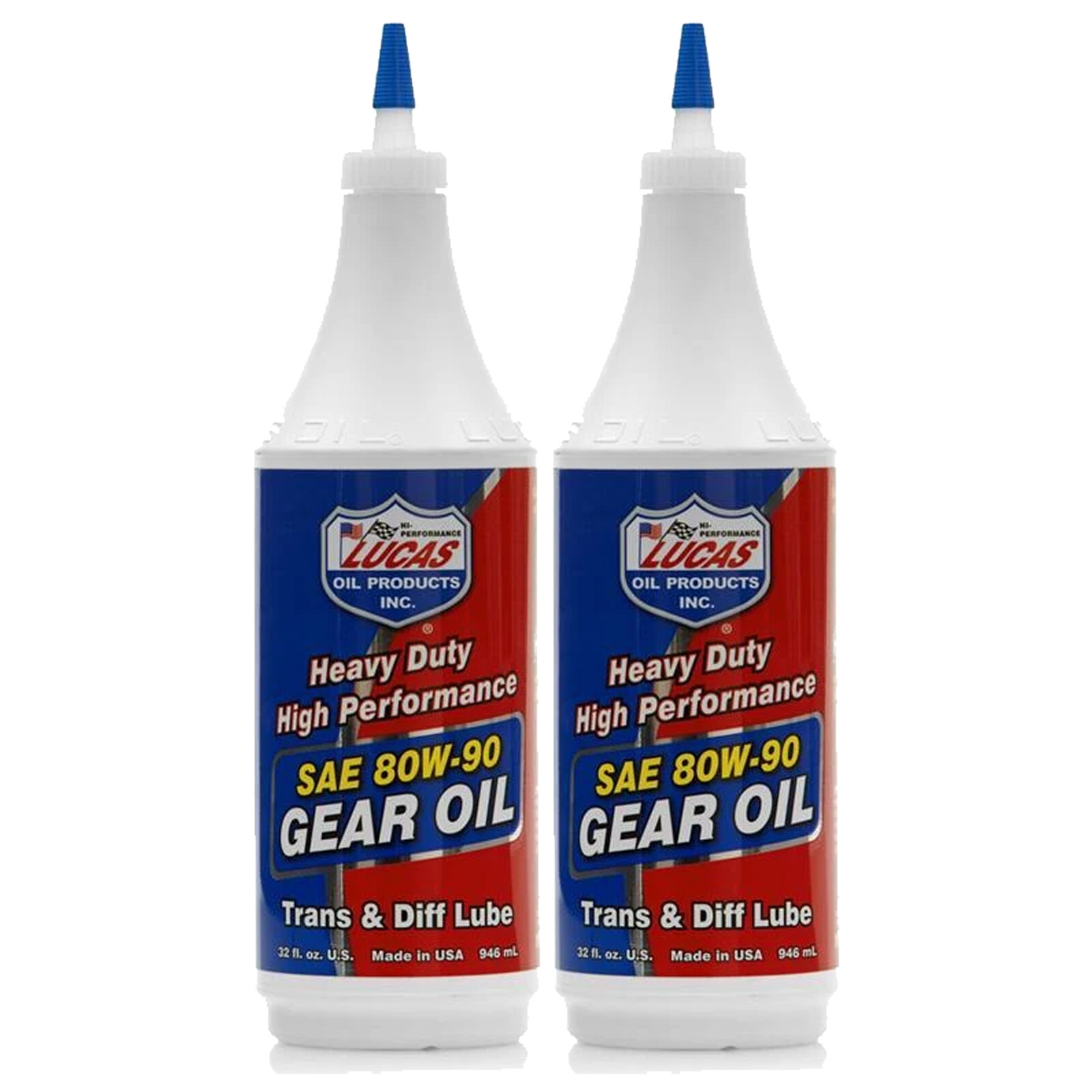 Lucas Oil 10043 SAE 80W-90 Heavy Duty Gear Oil Trans Diff Lube 1 Quart ...