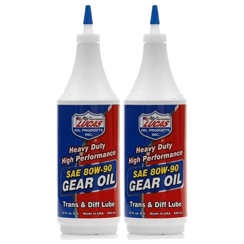 Lucas Oil 10043 SAE 80W-90 Heavy Duty Gear Oil Trans Diff Lube 1 Quart ...