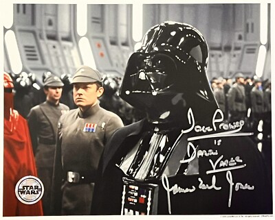 James Earl Jones & Dave Prowse Star Wars SIGNED ROTJ Darth Vader 8x10 ...