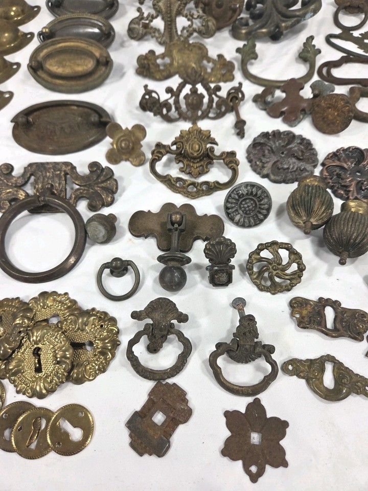 Lot of 100+ Mixed Vintage Hardware Drawer Pulls Handles Metal Brass | eBay
