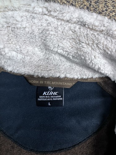 KUHL Mens Full-Zip Sherpa Fleece Alpenwurx Jacket in Brown Faux Suede ...