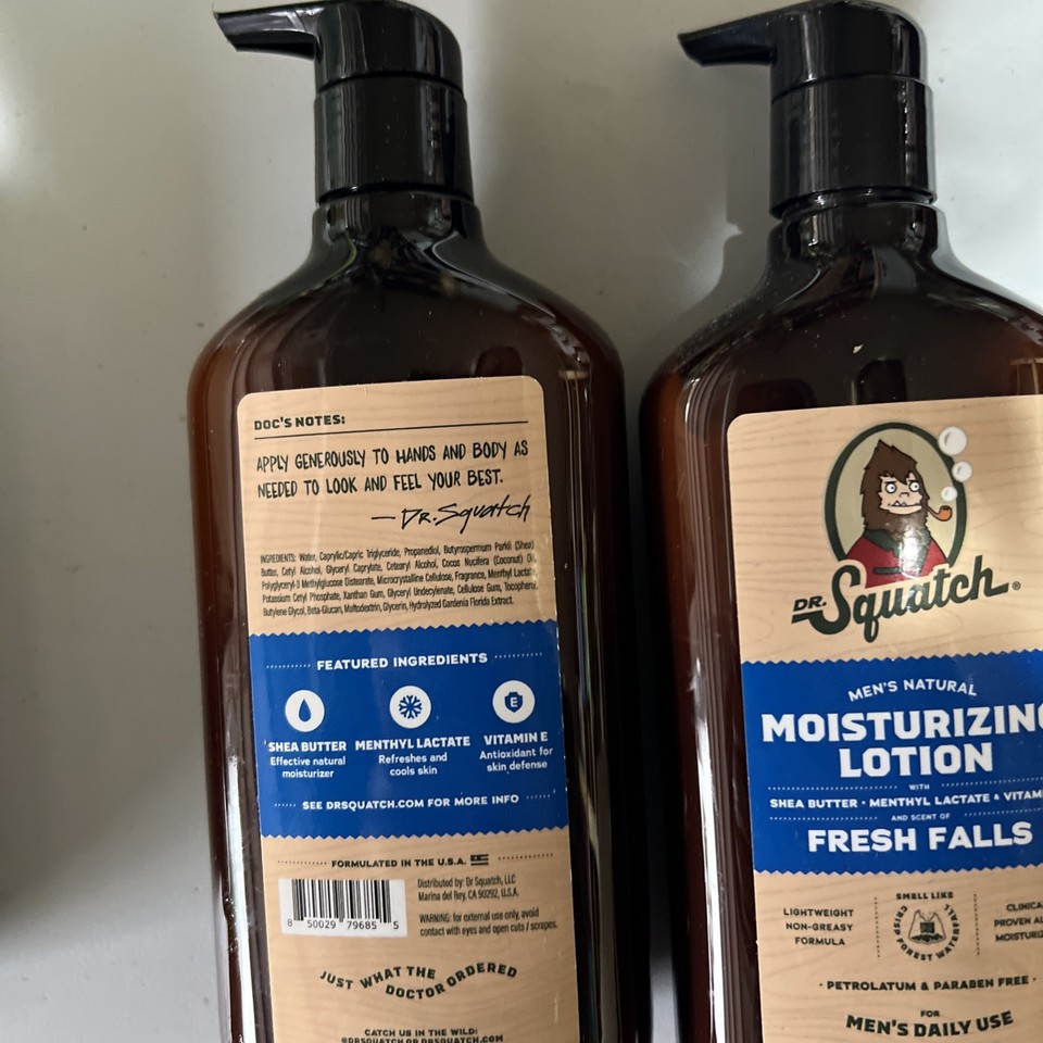 Dr. Squatch Fresh Falls Moisturizing Lotion 10.0 FL OZ (2) 850029796855| eBay