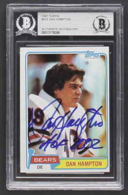 Dan Hampton Signed 1981 Topps RC #316 Inscribed “HOF 2002” (BGS) | eBay