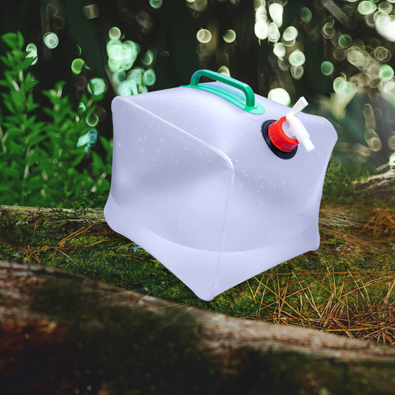 1-2Pc Collapsible Water Container with Spigot 5 Gallon Camping Water ...