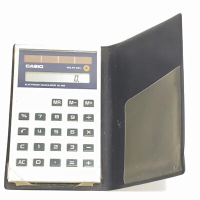 Vintage CASIO SL-300 Solar Cell Electronic Calculator w/ Case | eBay