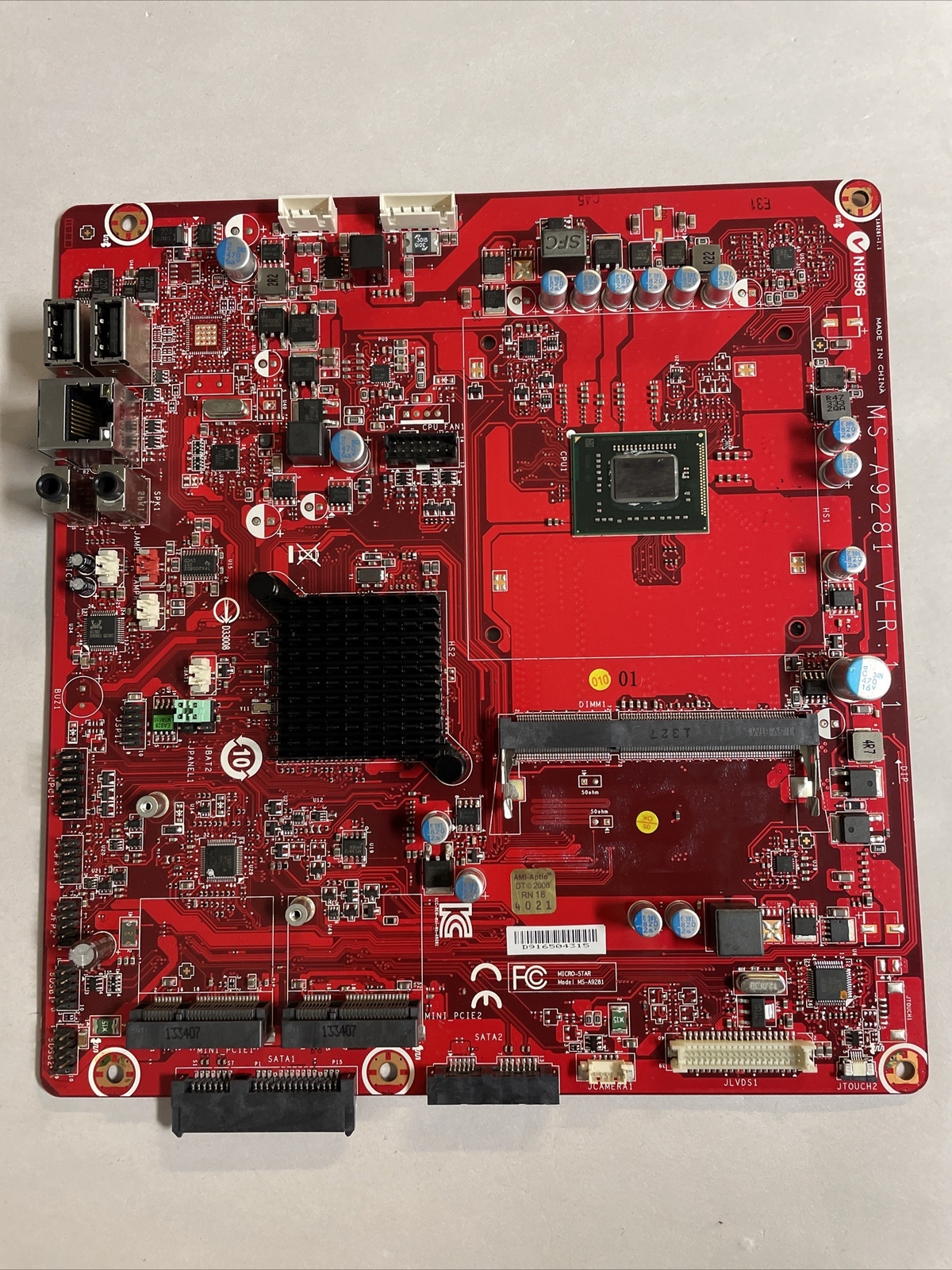 MSI Micro Star MS-A9281 Intel Celeron 847 Main System Motherboard ...