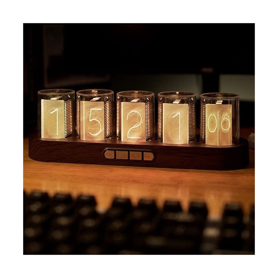 Adventurers Simulation Nixie Tube Clock, RGB Desk Clock, LED Tube Desk ...