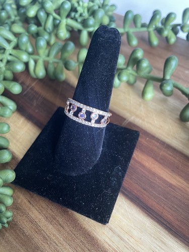 Glam Doll Ring Bomb Party Violet Cubic Zirconia RBP5658 Rose Gold Size ...