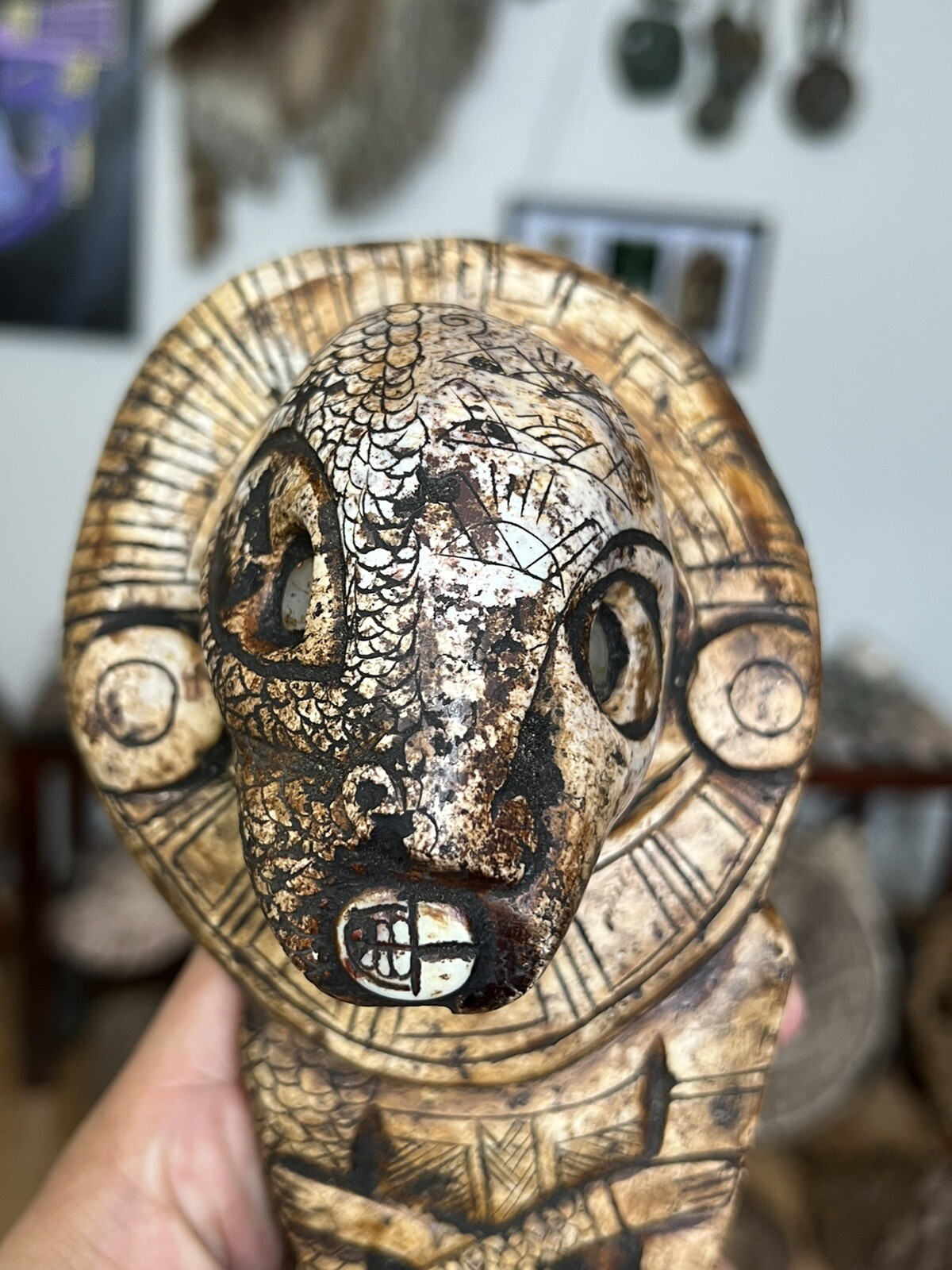 Ojuelos de Jalisco Alien Carved Stone.Authentic Aztlan Artifact, DNA ...