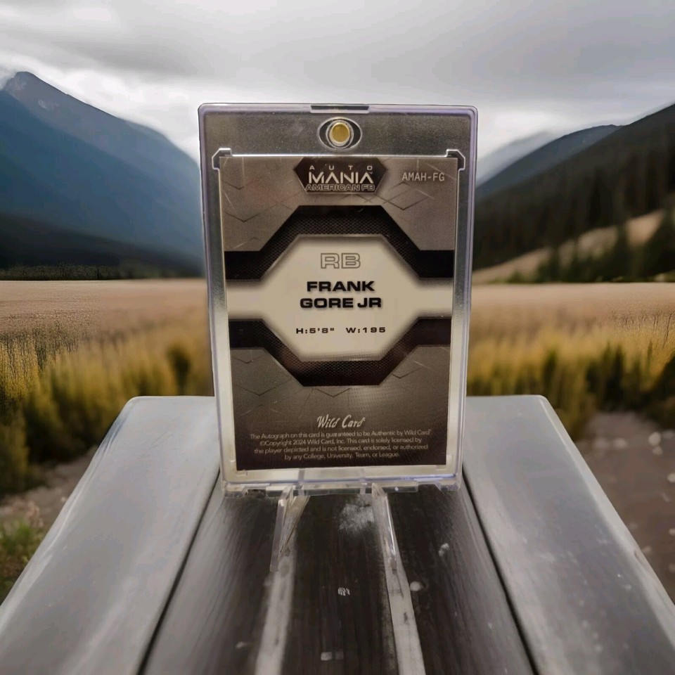 FRANK GORE JR 1/1 auto 2024 Wild Card Auto Mania Football 🔥 | eBay