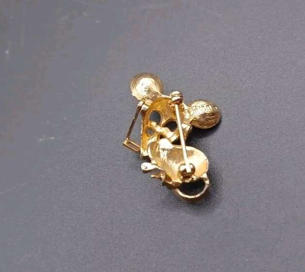Vintage Avon Rhinestone Mouse With Glasses Goldtone Brooch Pin | eBay