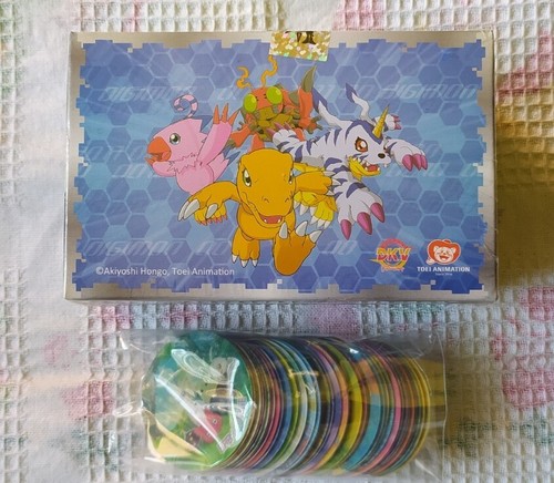 Digimon tazo lenticular 3D set 50/50 and sealed box licensed pog tap | eBay