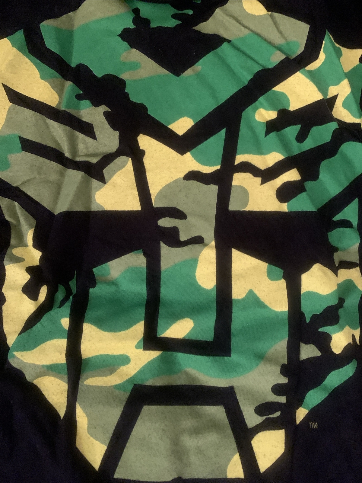 Transformers Camouflage Autobot Logo Small Black Shirt - Gem