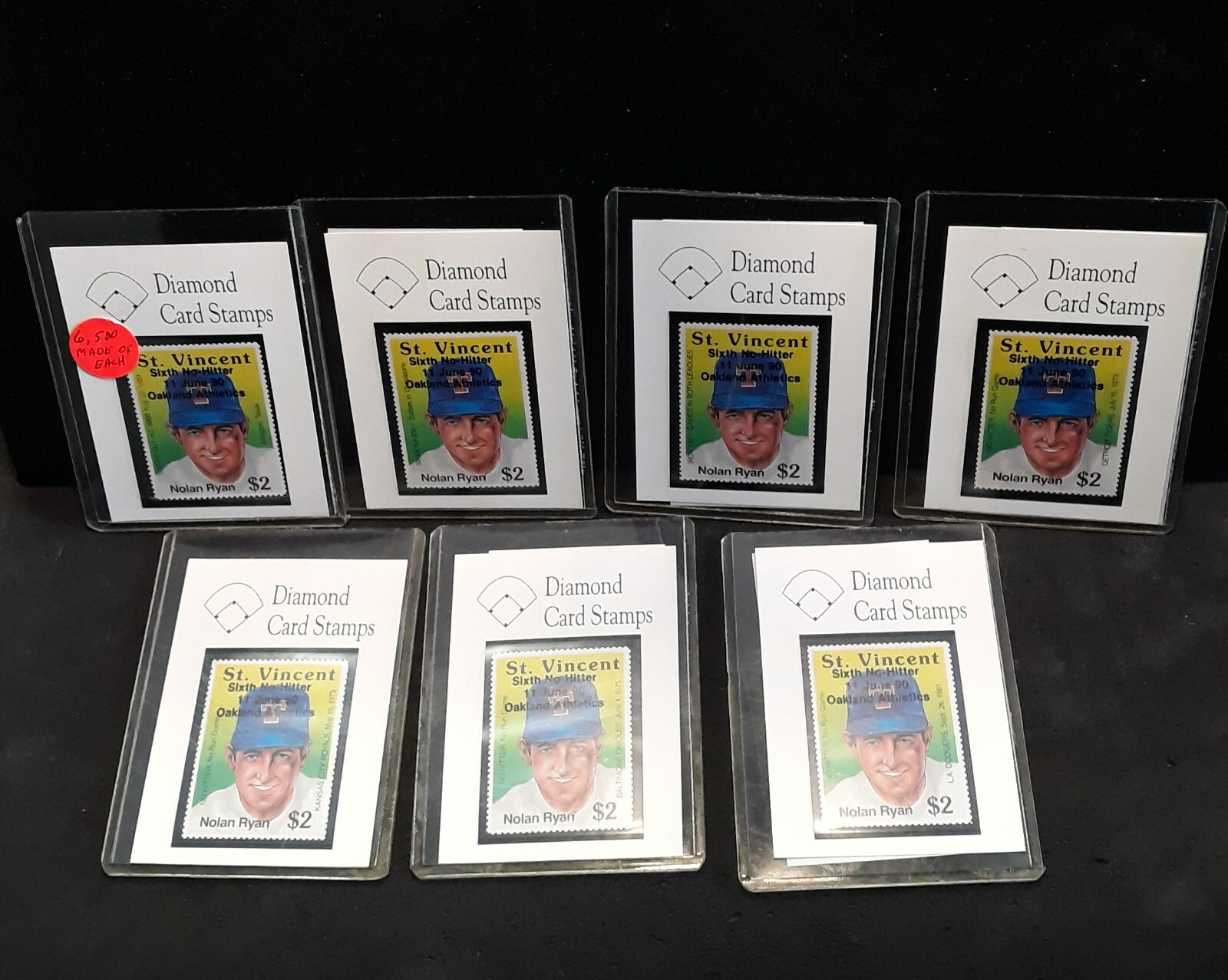 (7) $2 St.Vincent Nolan Ryan Stamps - Limited to 6500 Sets ENN COINS | eBay