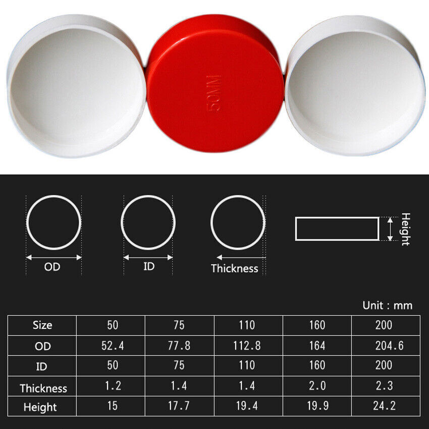 PVC Pipe Plugging Cap 50mm 110mm 160mm 200mm PVC Drain Pipe Stop End ...