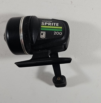 Vintage JOHNSON SPRITE 200 Ultra Lite Spincast Fishing Reel Drag Black ...