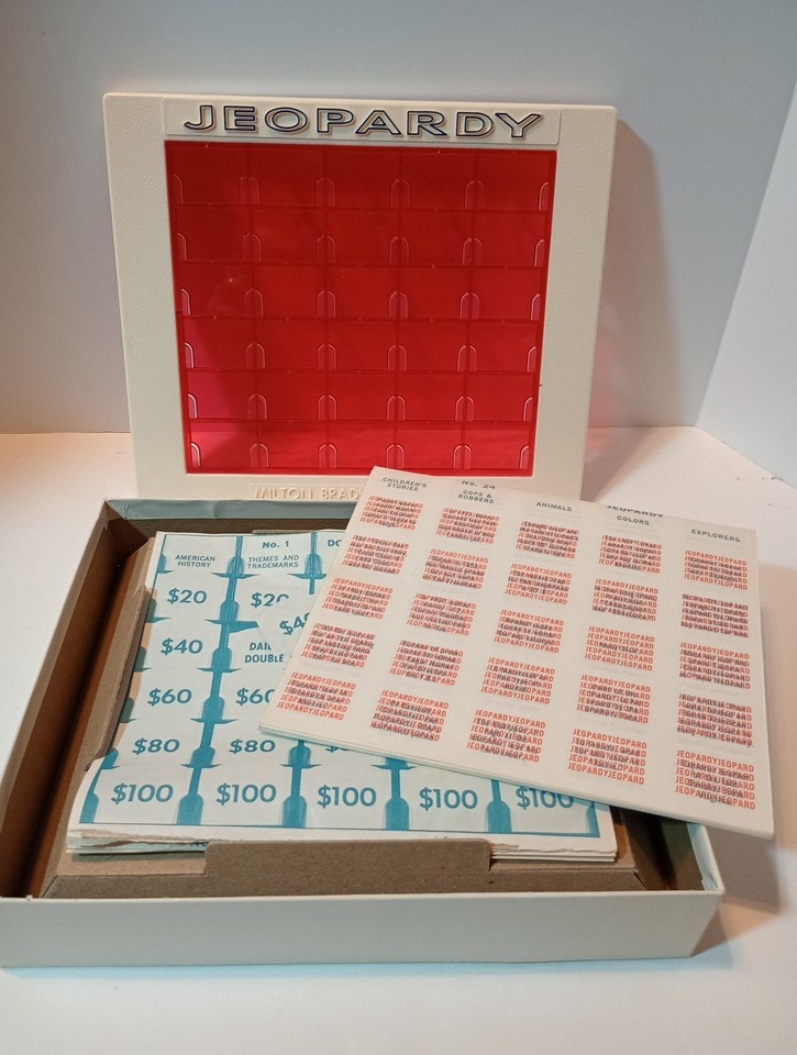Milton Bradley Jeopardy 1964 Board Game Vintage 7th Edition Incomplete ...