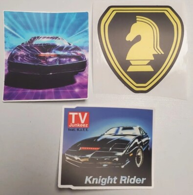KNIGHT RIDER STICKERS VARIETY PACK OF THREE KITT DAVID HASSELHOFF | eBay