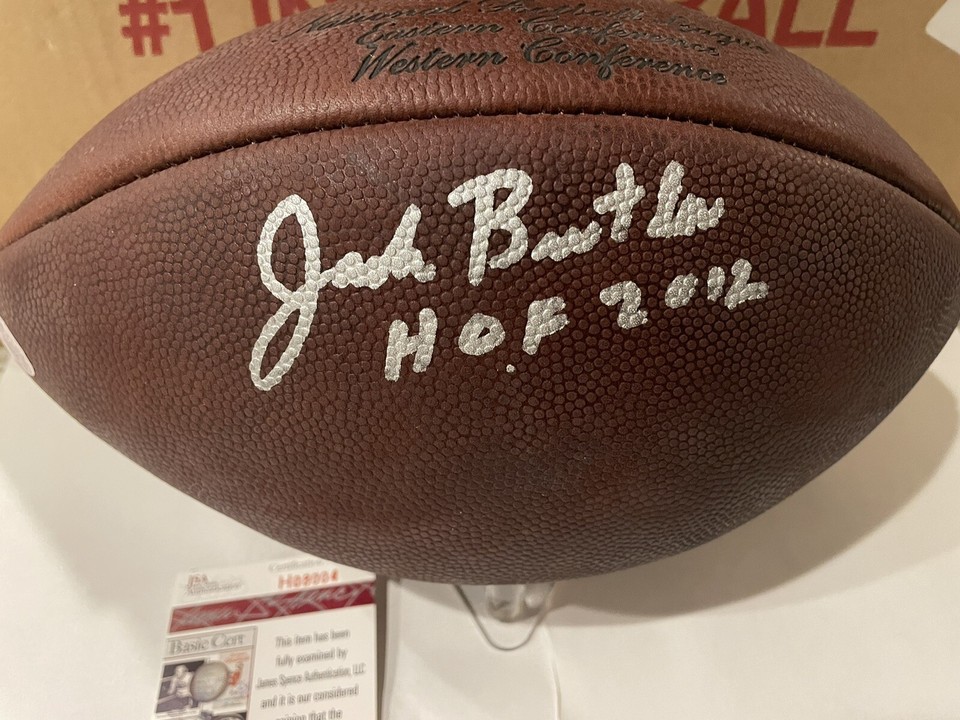 Jack Butler signed Wilson NFL Duke Authentic Football Autograph "HOF ...