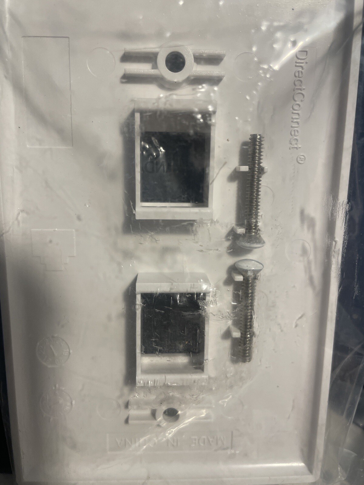 LOT OF 7 WHITE KEYSTONE CAT 6 DATA 110 STYLE CONNECTOR & OVERSIZED 2 ...