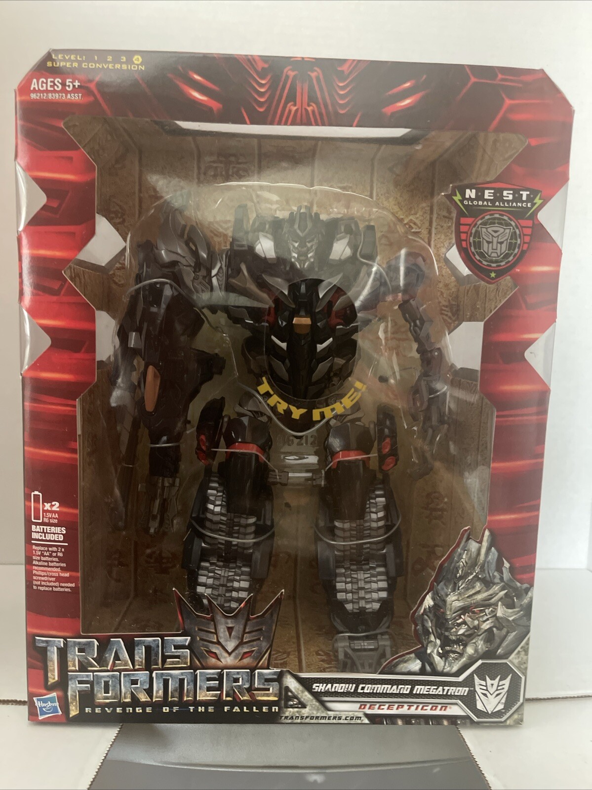 Shadow Command Megatron Leader Class TRANSFORMERS Revenge of Fallen MIB ...