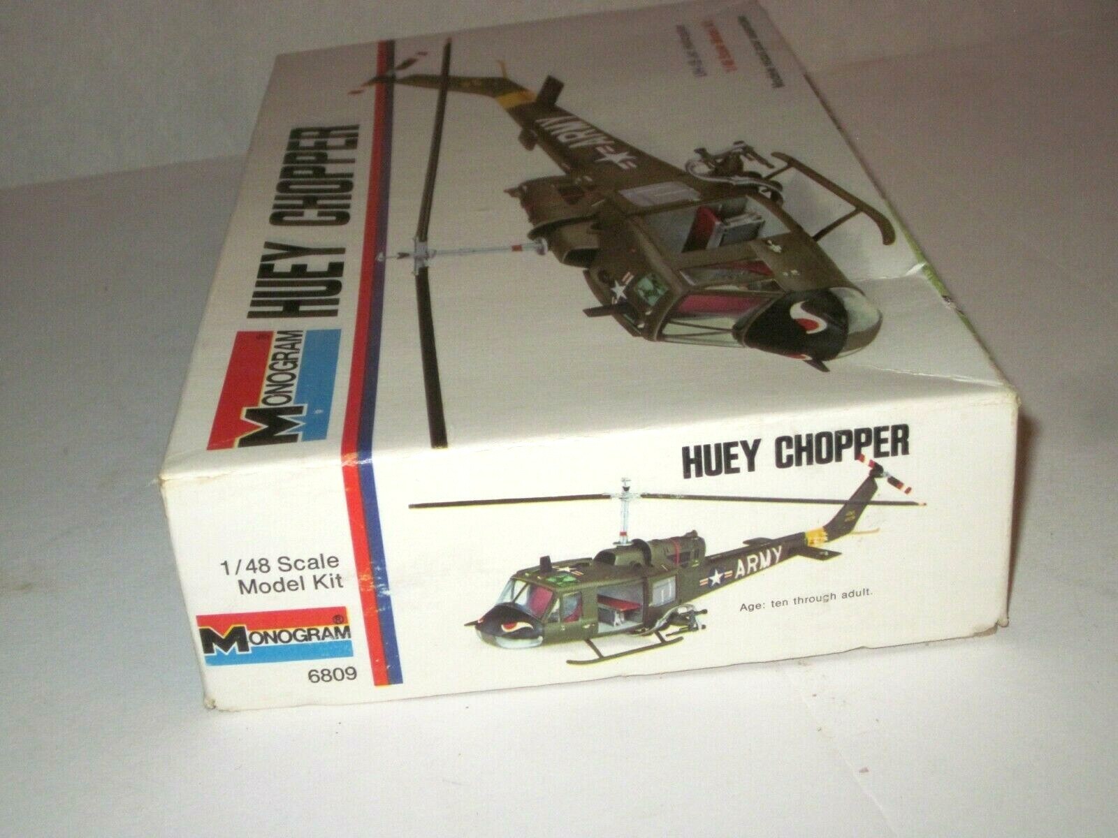 Vintage 1973 Monogram UH-1B Huey Chopper 1/48 Model Kit #6809 | eBay
