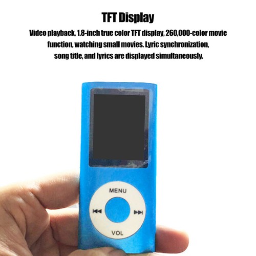 MP3 Movie Watching USB Rechargeable Mini Portable Metal MP4 Player Text ...
