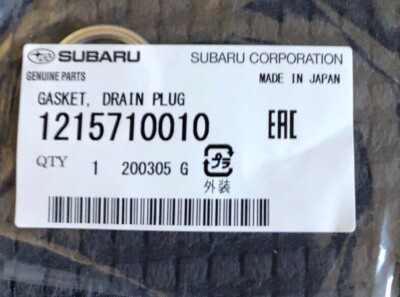 BRAND NEW AND GENUINE SUBARU DRAIN GASKET DRAIN PLUG BRZ 2013-2020 ...