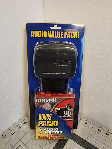 Alaron Cassette Player with Bonus Six Maxell UR90 Audio Cassettes New ...